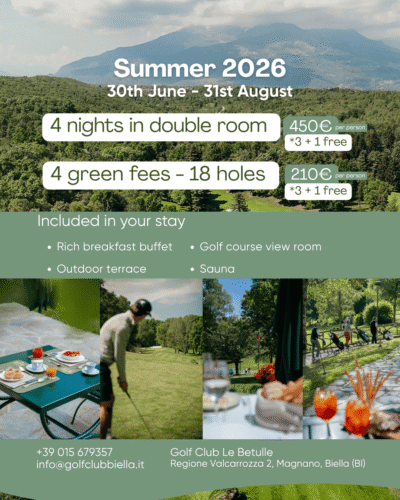 Special Offer Summer 2026 - Golf Club Biella